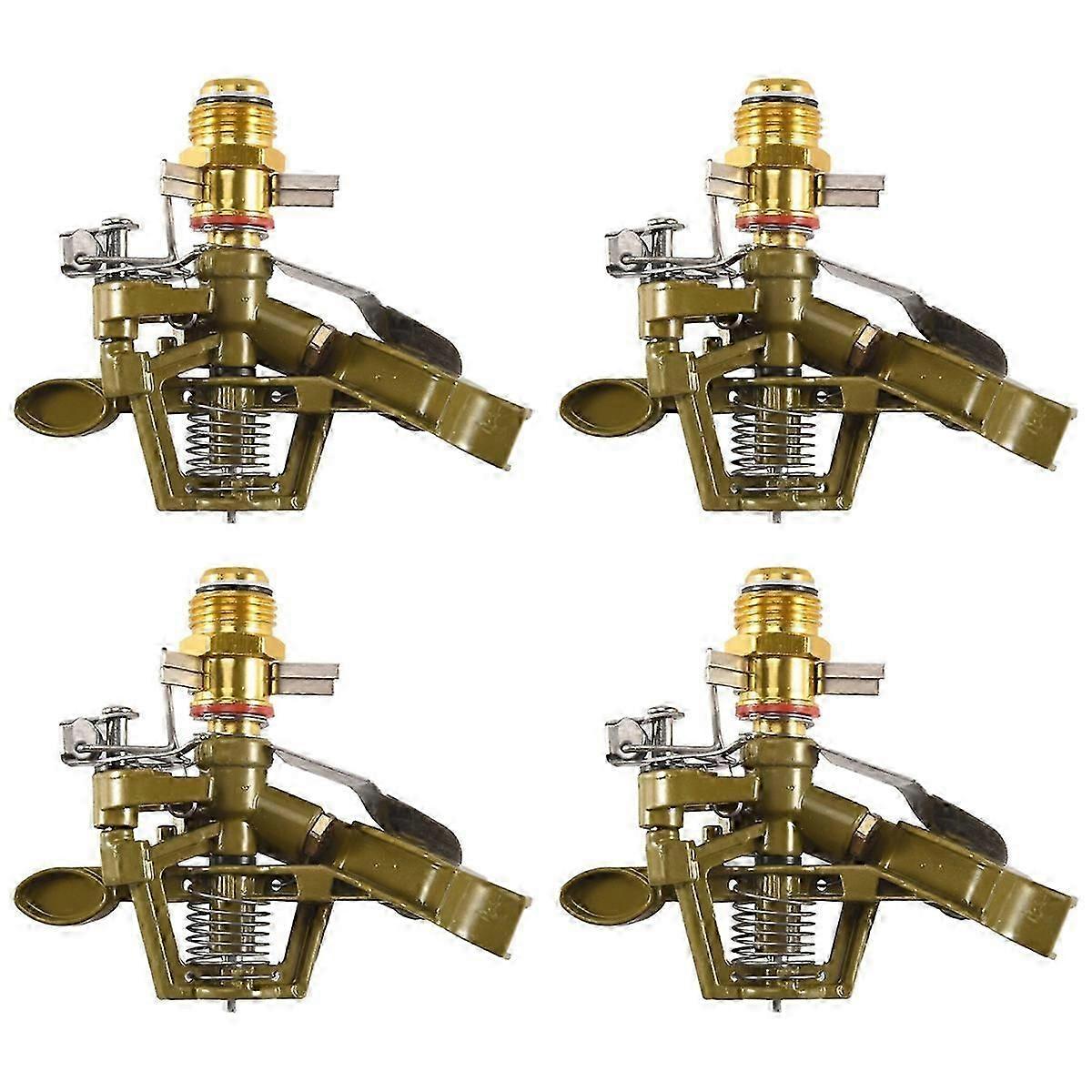 4Pcs 1/2 Inch Heavy Duty Impact Sprinkler Head Perfect for Watering ...