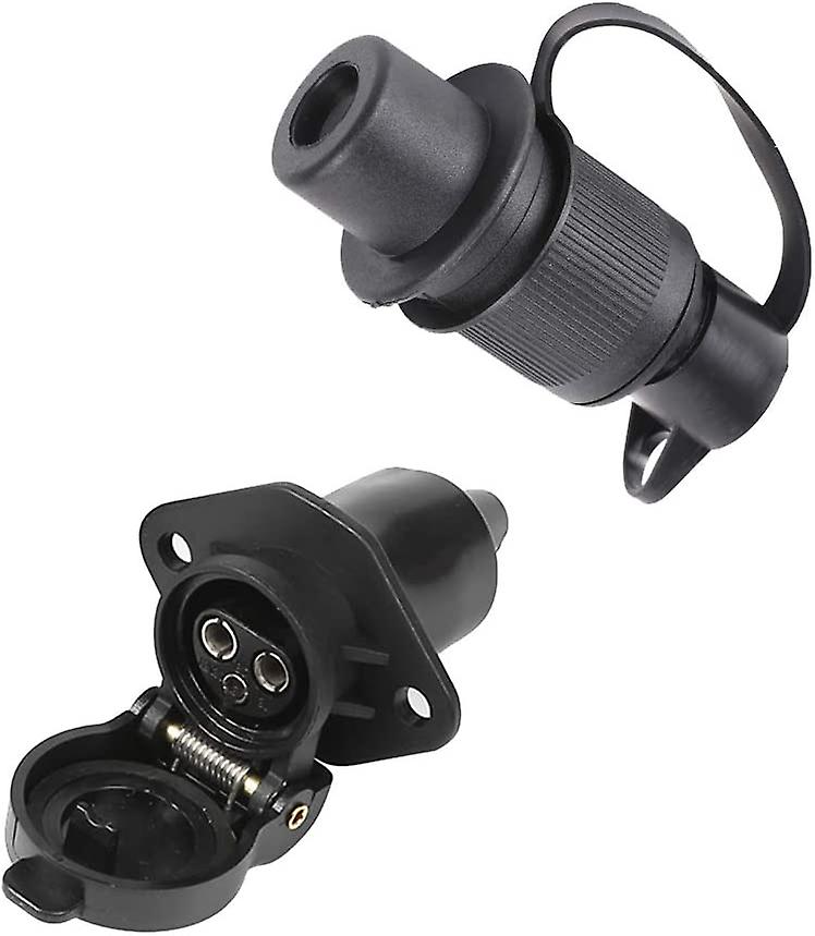 3 Pin Trailer Plug And Trailer Socket, 12v 3 Pinwaterproof Trailer Plug ...