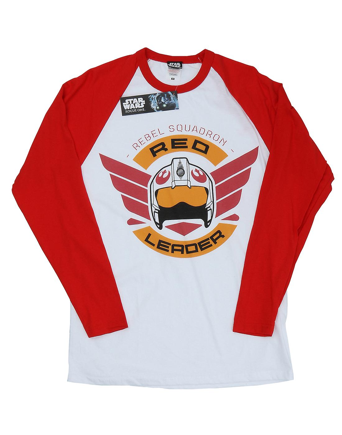 Star Wars Men's Rogue One Red Leader Long Sleeved Baseball Shirt ...