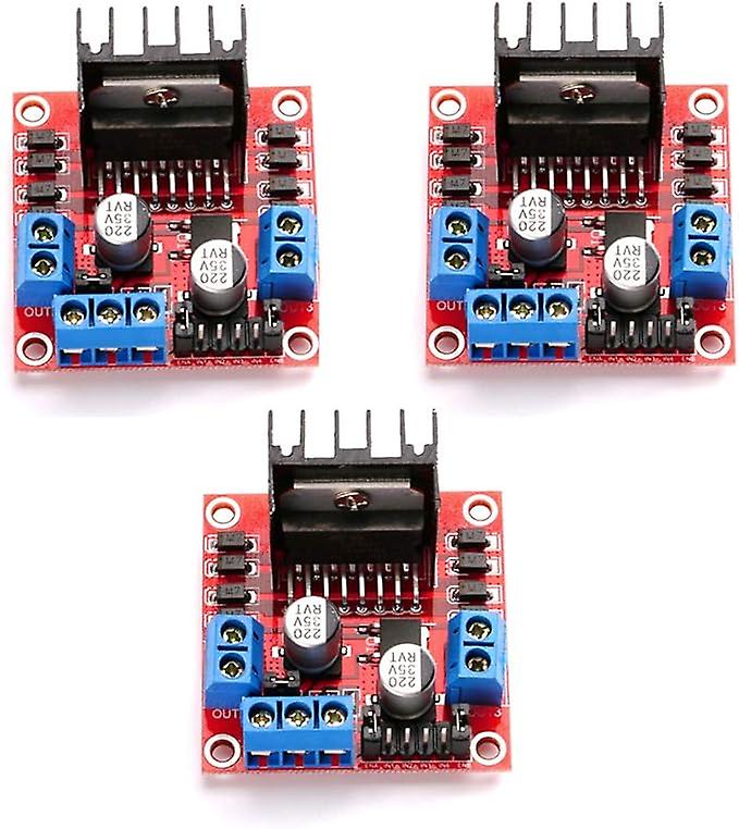 3 Pack L298N Motor Board Module Dual H-Bridge DC Motor Drive Controller ...
