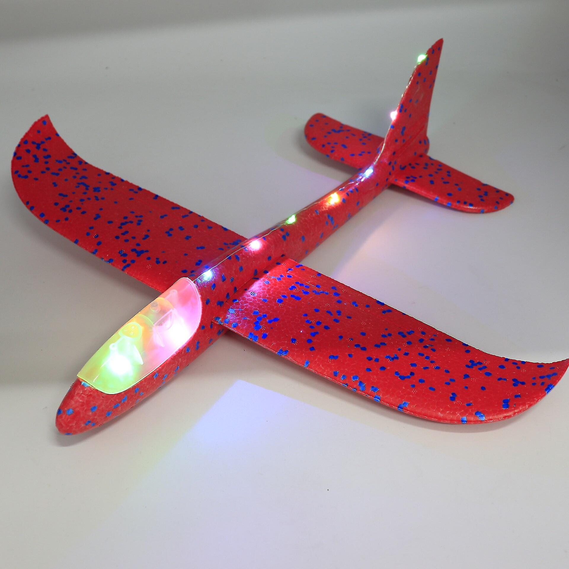 Foam Hand Throwing Led Airplanes Toy 48cm Led Flight Mode Glider ...