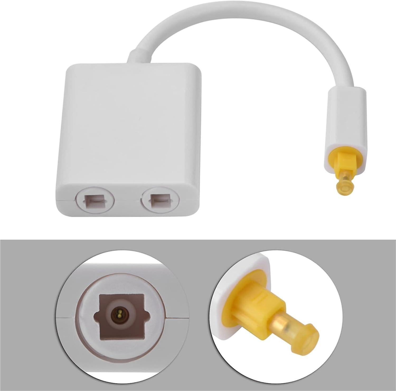 Optic Audio Adapter,Dual Port Digital Optical Audio Splitter Adapter ...