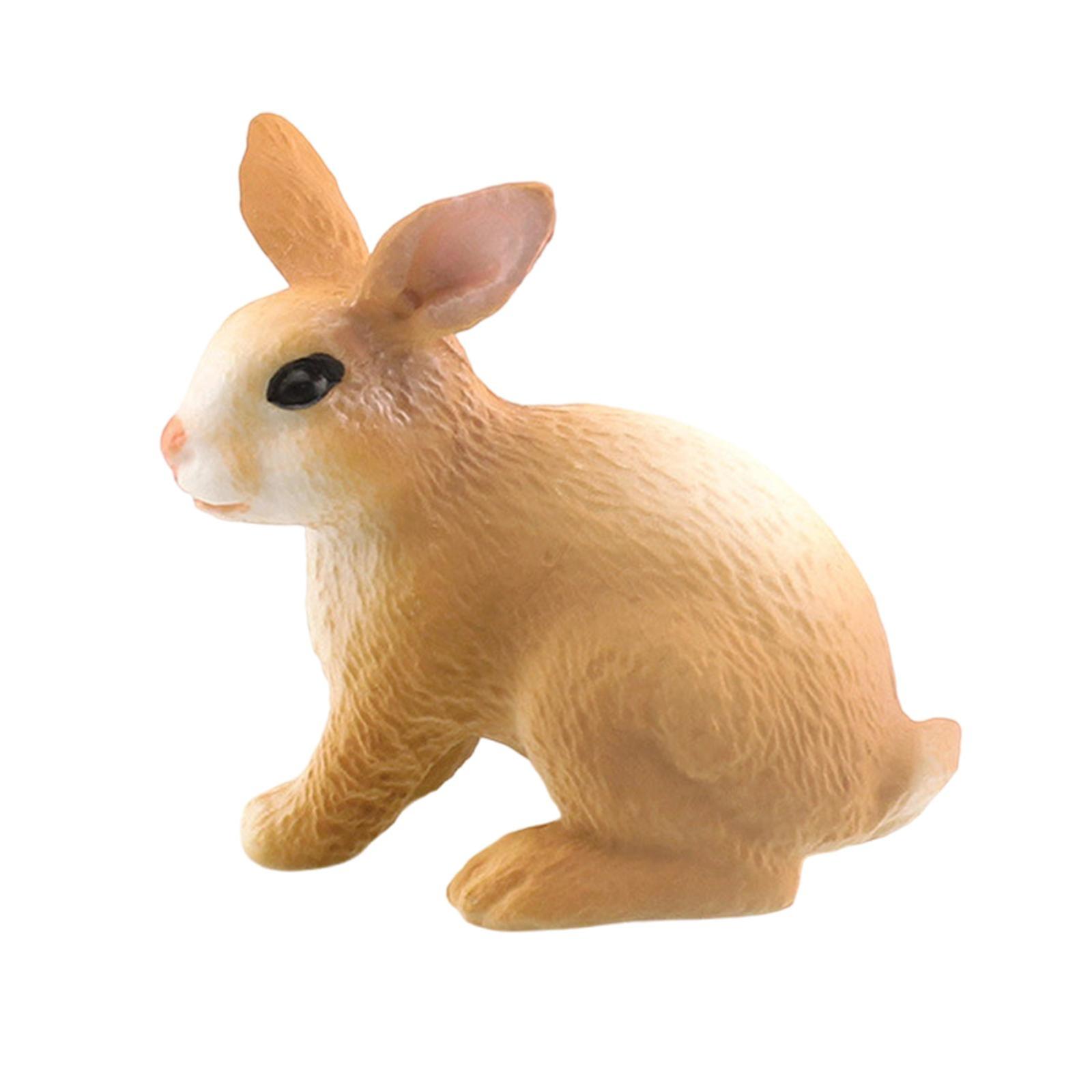 Mini Rabbit Figurine Model, Realistic Detailed Action Figure, Hand ...