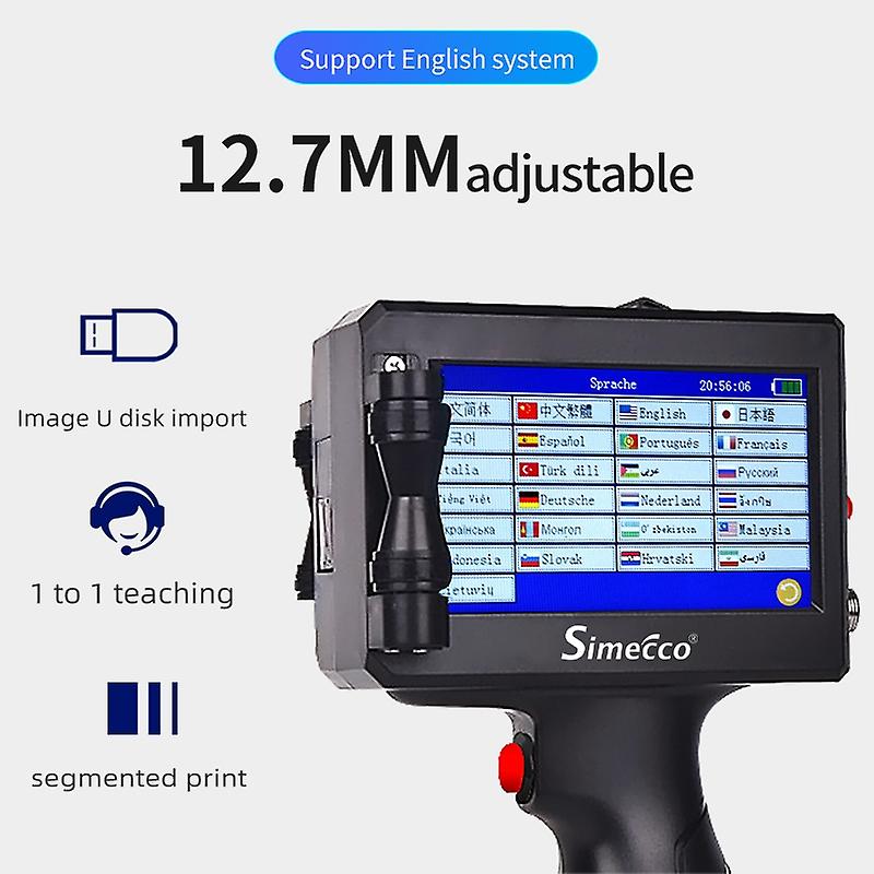 Portable Handheld Inkjet Printer Production Date Barcode Label Coding ...