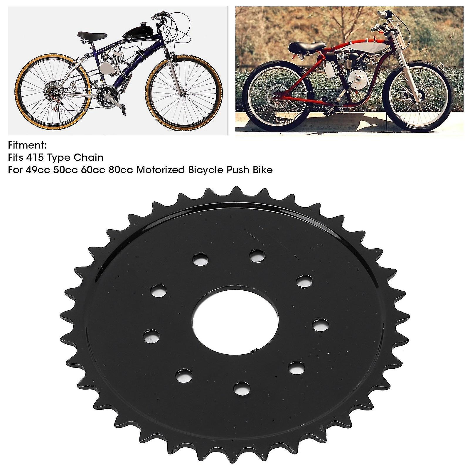Motorized Bicycle 415 Chain Rear Sprocket - 36T, 6 Hole Fit for 49cc ...