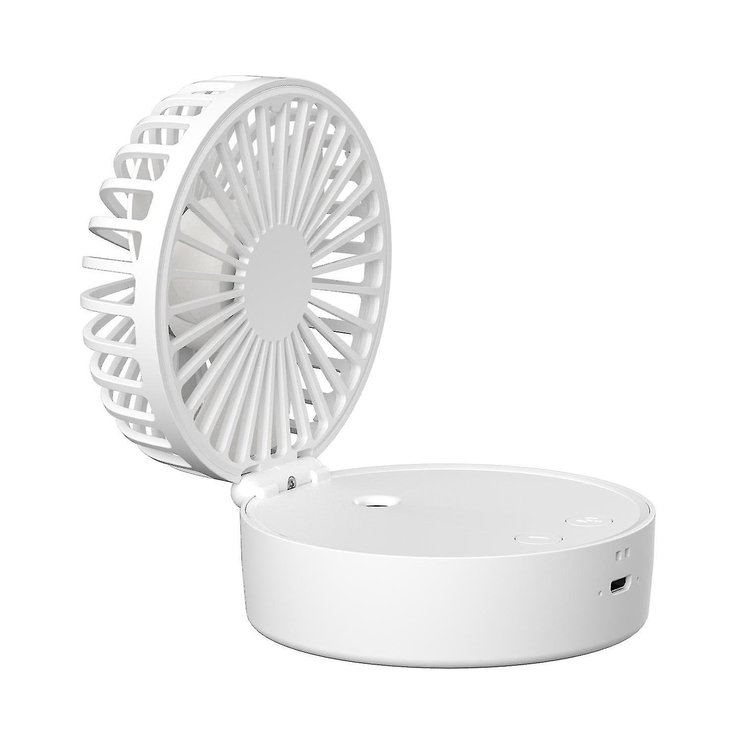 Ventilateur USB hheld blanc qui pulvérisera / allumera / pliera avec la ...