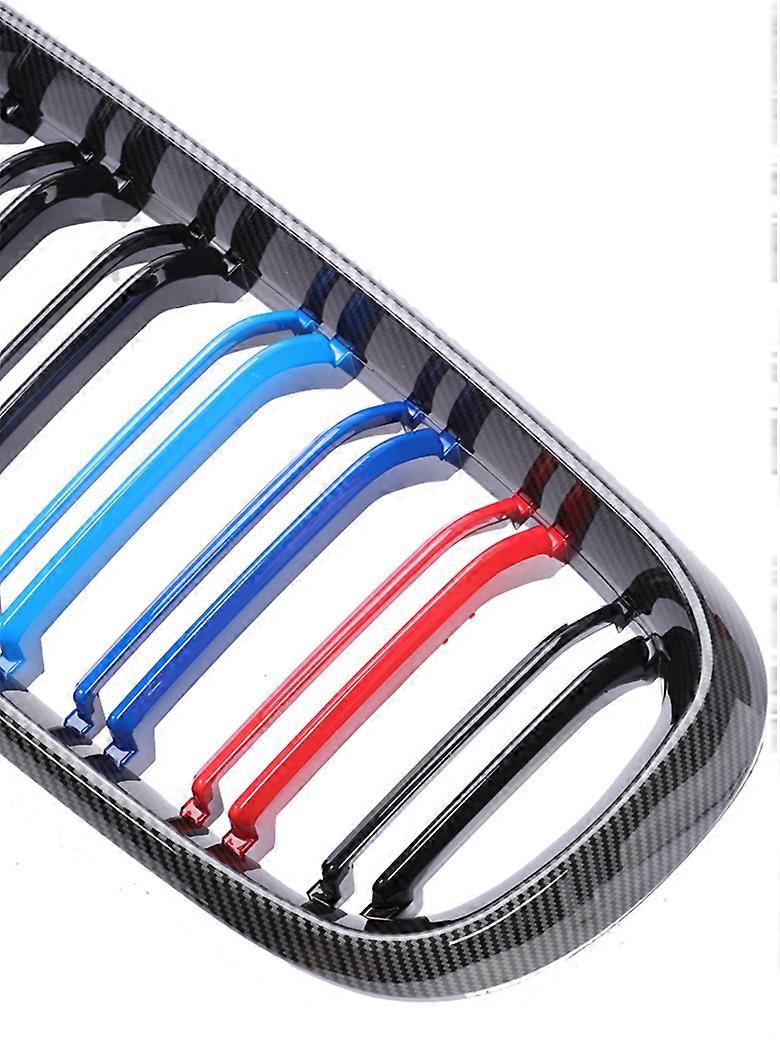 Lower Front Bottom Bumper Kidney Grille Carbon Fiber Dual Slat M Color ...