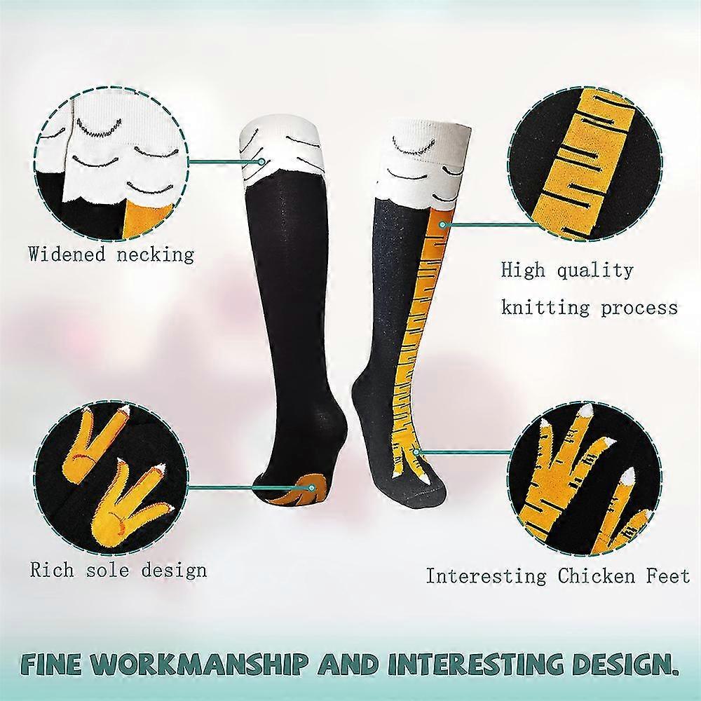 Crazy Funny Chicken Leg Socks For Women Men Novelty Chicken Feet Socks ...