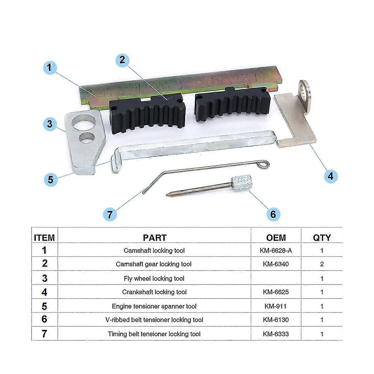 Engine Camshaft Tensioning Locking Alignment Timing Tool Kit For Opel ...