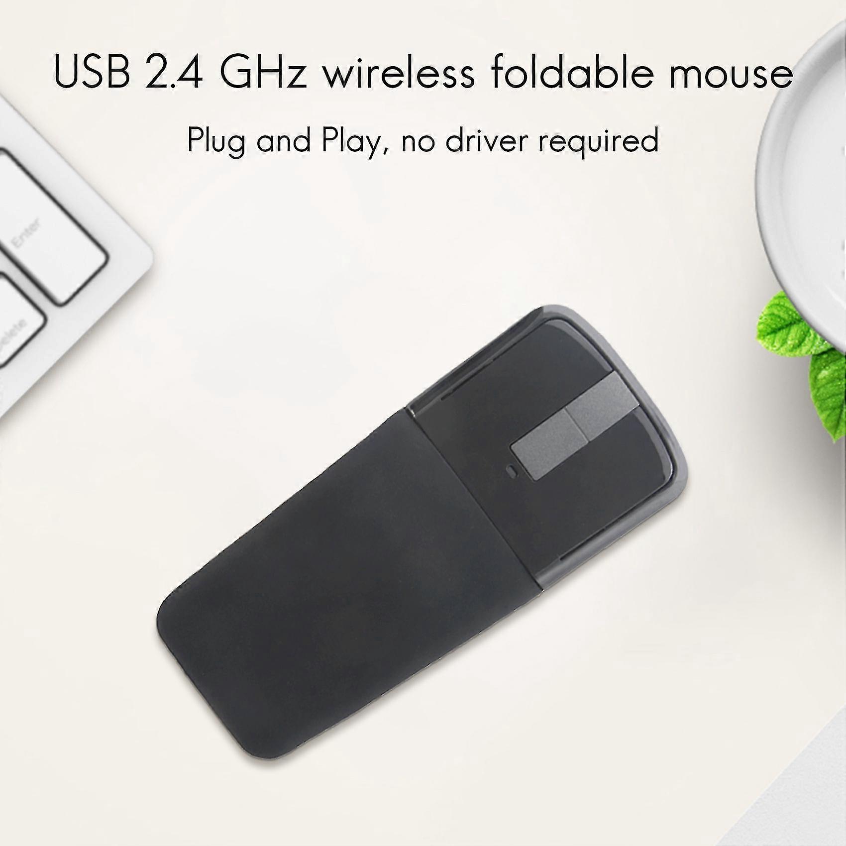 2.4ghz Foldable Wireless Mouse Folding Arc Touch Slim Mouse Computer ...