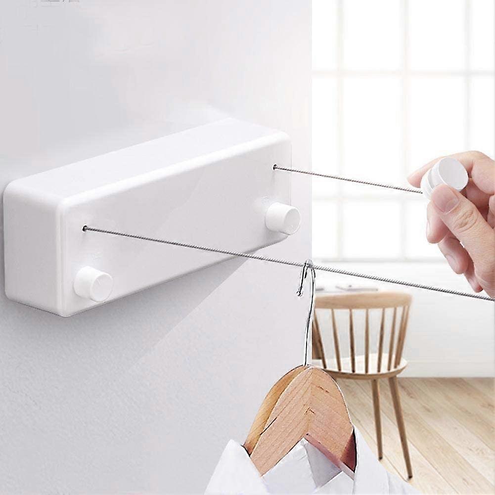 4.2m Retractable Clothesline, Adjustable Double Rope Clothesline for ...