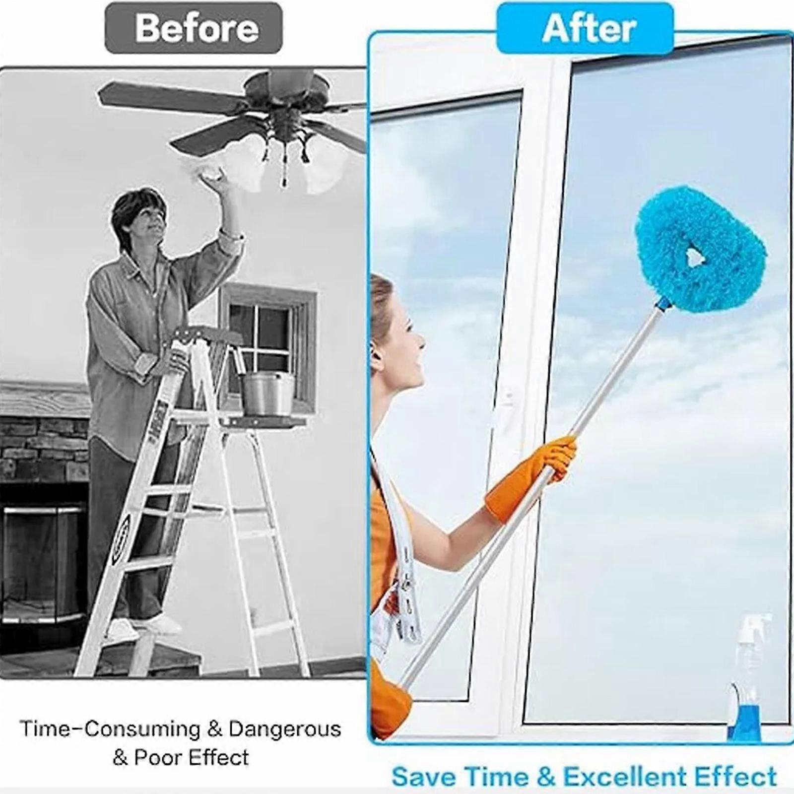 50% Off-Ceiling Fan Cleaner Duster Reusable Microfiber CeilingFan Blade ...