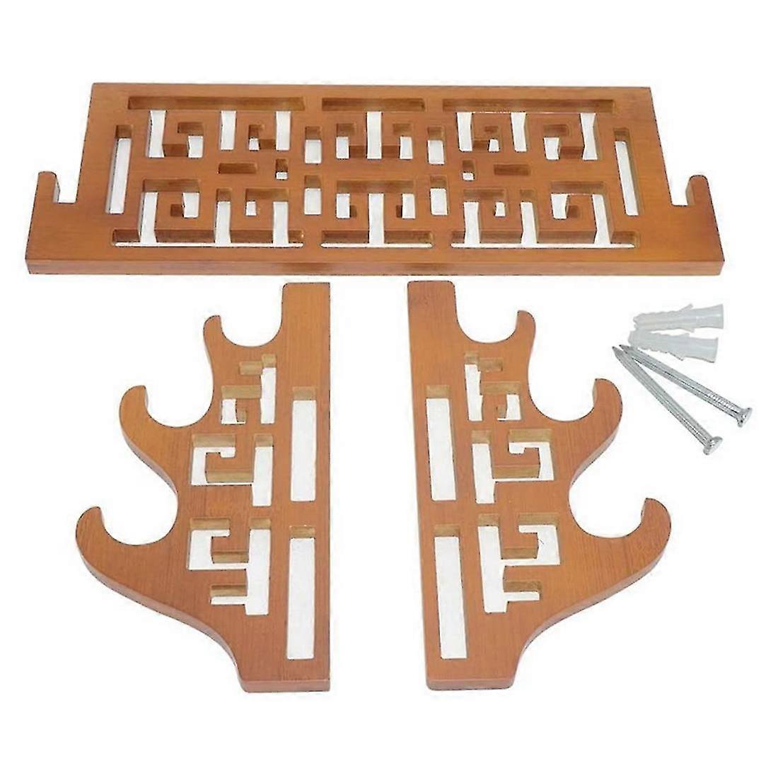 3 Tier Bambu Sword Holder Wall Mount Display Stand Samurai Sword Rack ...