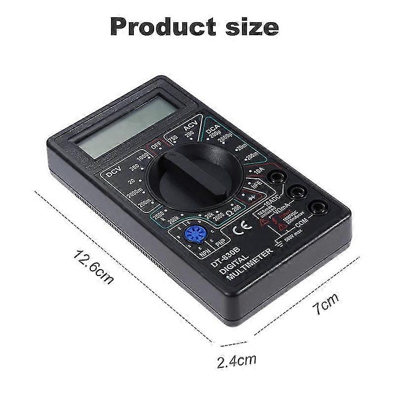 Lcd digital multimeter ac/dc 750/1000v digital mini handheld multimeter ...