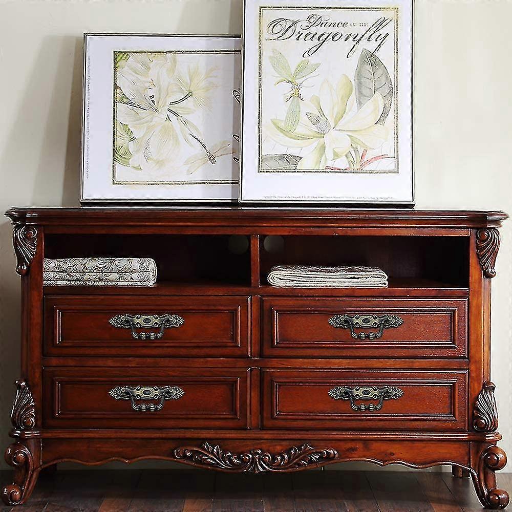 4 Pcs Antique Zinc Drawer Handles Bronze Drawer Handles Retro Cabinet ...