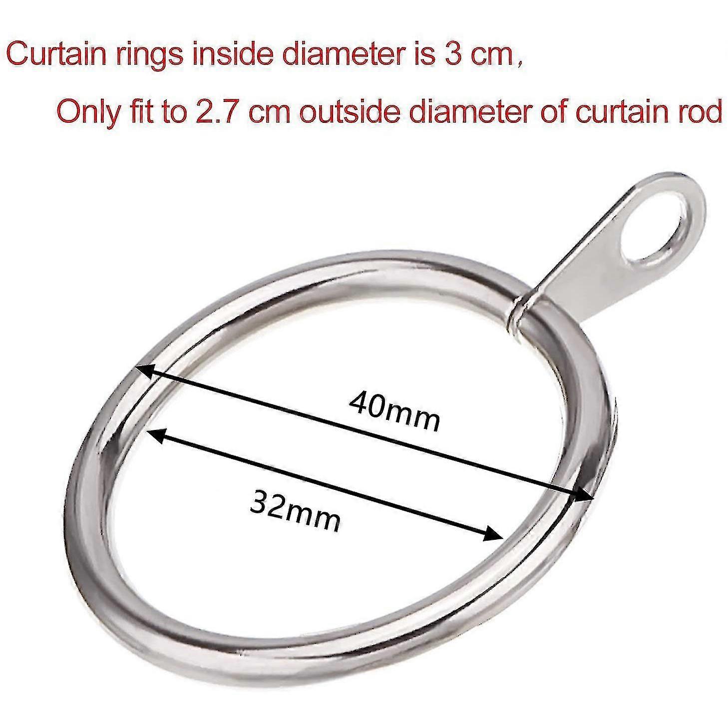40 Pcs Metal Curtain Ring For Curtains And Poles,dangling Sliding ...