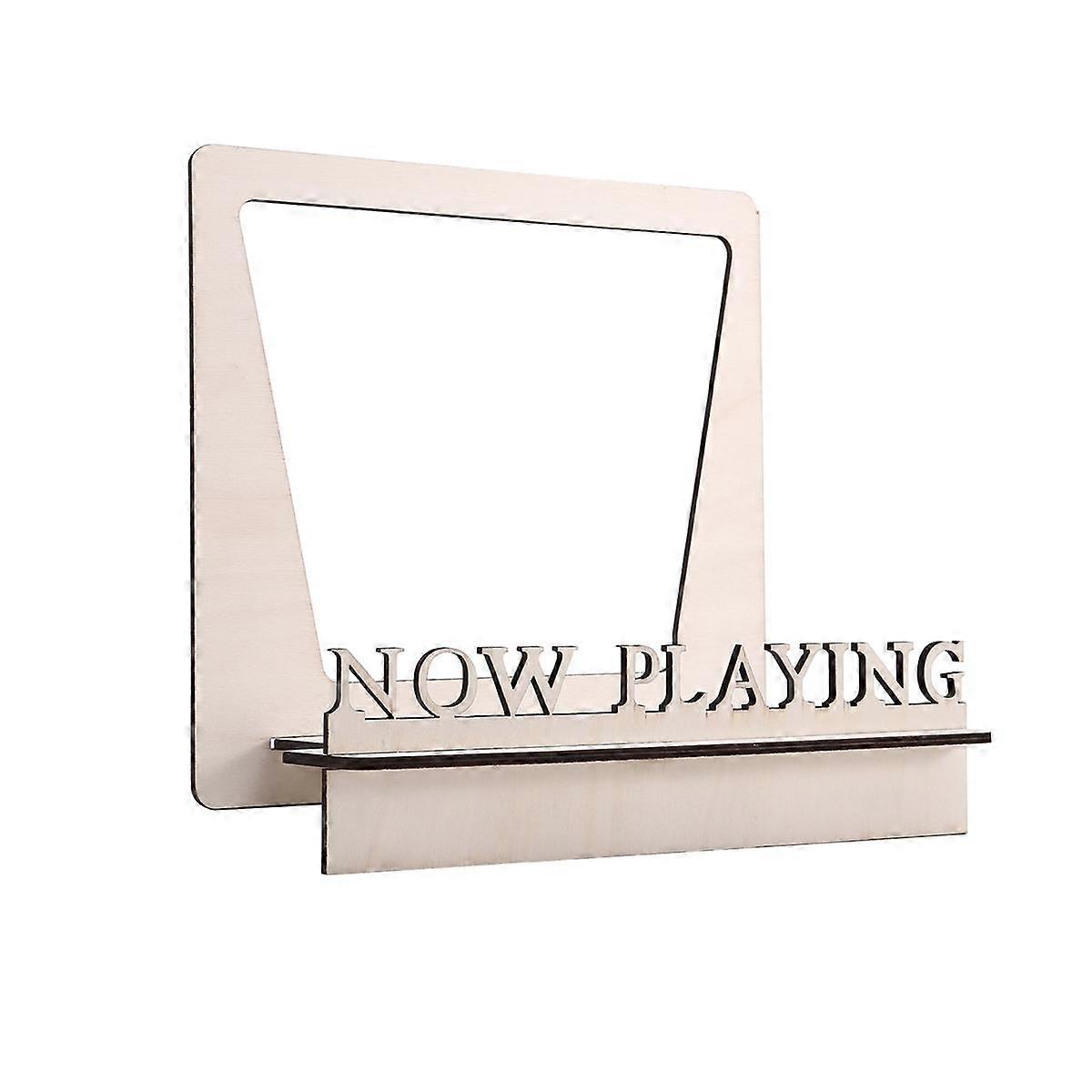 Now Playing Vinyl Record Stand 3D Retro Holder for Vinyl Records Wood ...