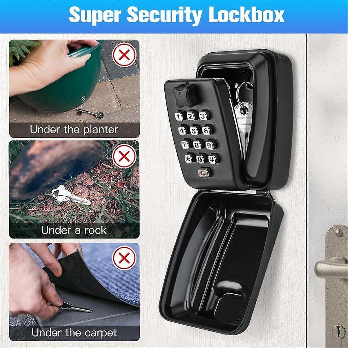 Key Lock Box for Outdoor Use, 12-Position Combination Key Storage Box ...