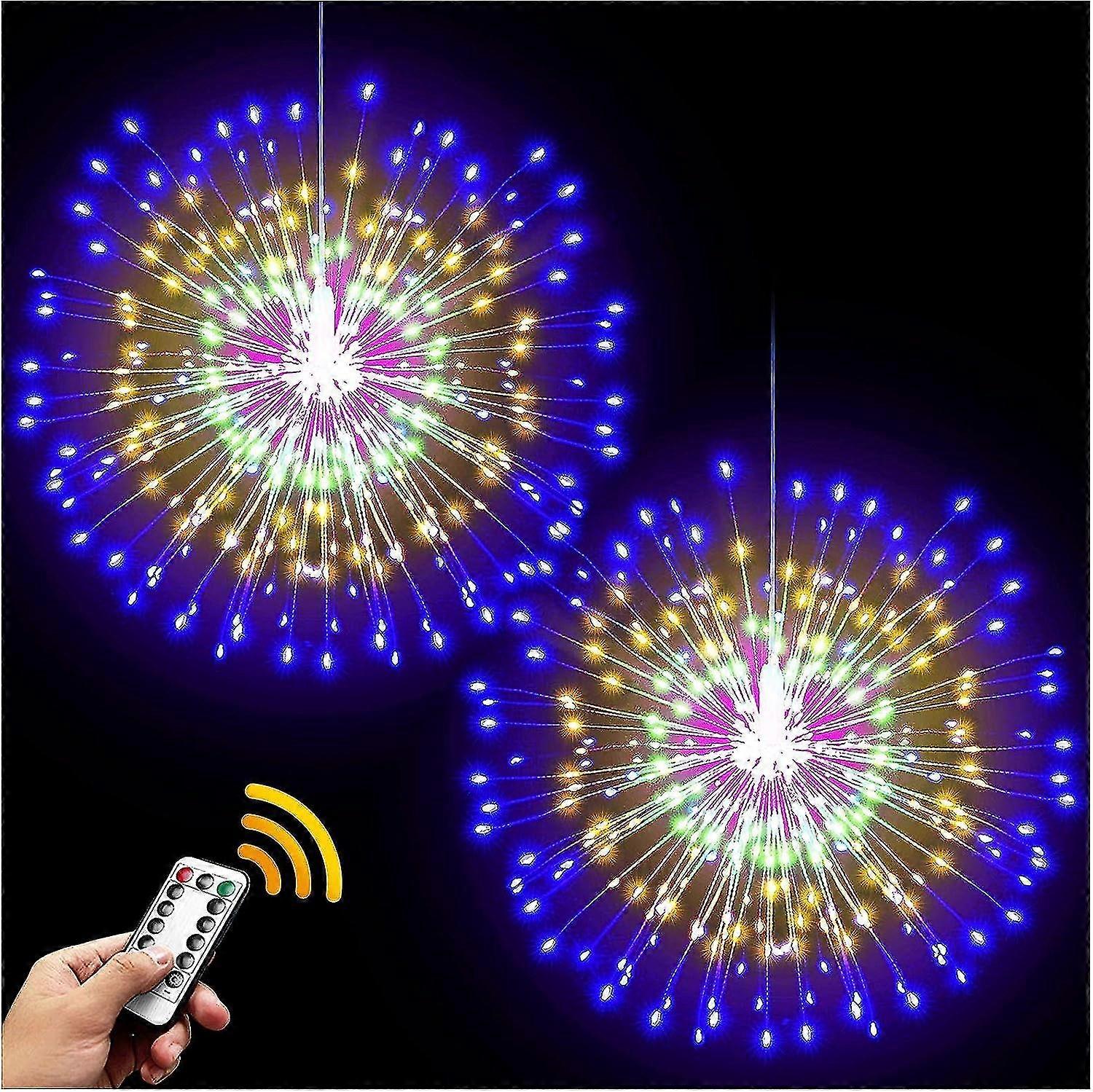 200 Copper Wire Led Fireworks With Remote Control, 8 Modes Battery ...