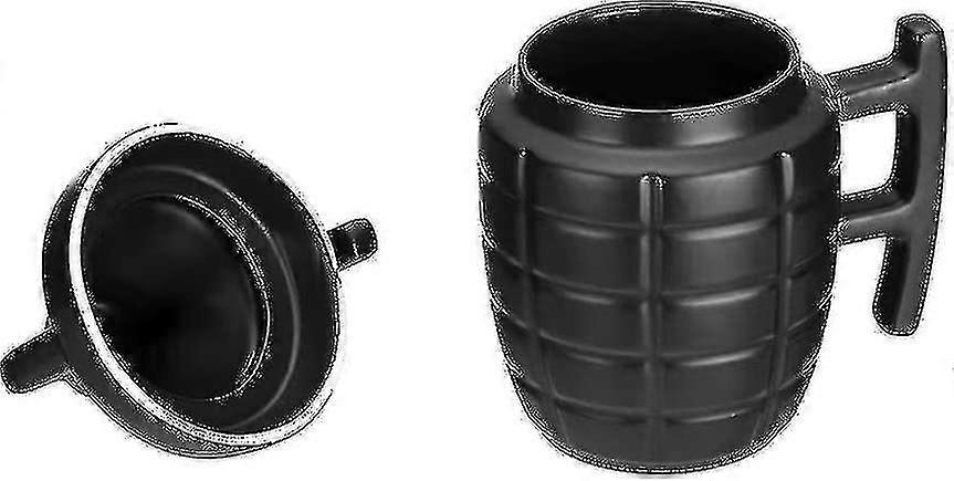 Novelty Ceramic Grenade Coffee Mug With Lid Funny Grenade Milk Tea ...