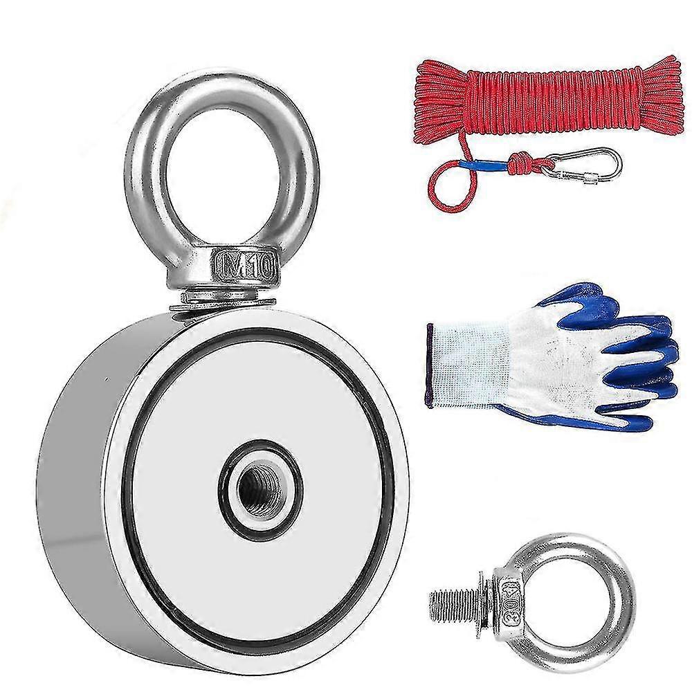 Double Eye-bolt 160-1500kg Recovery Fishing Magnet 48-136mm Diameter ...