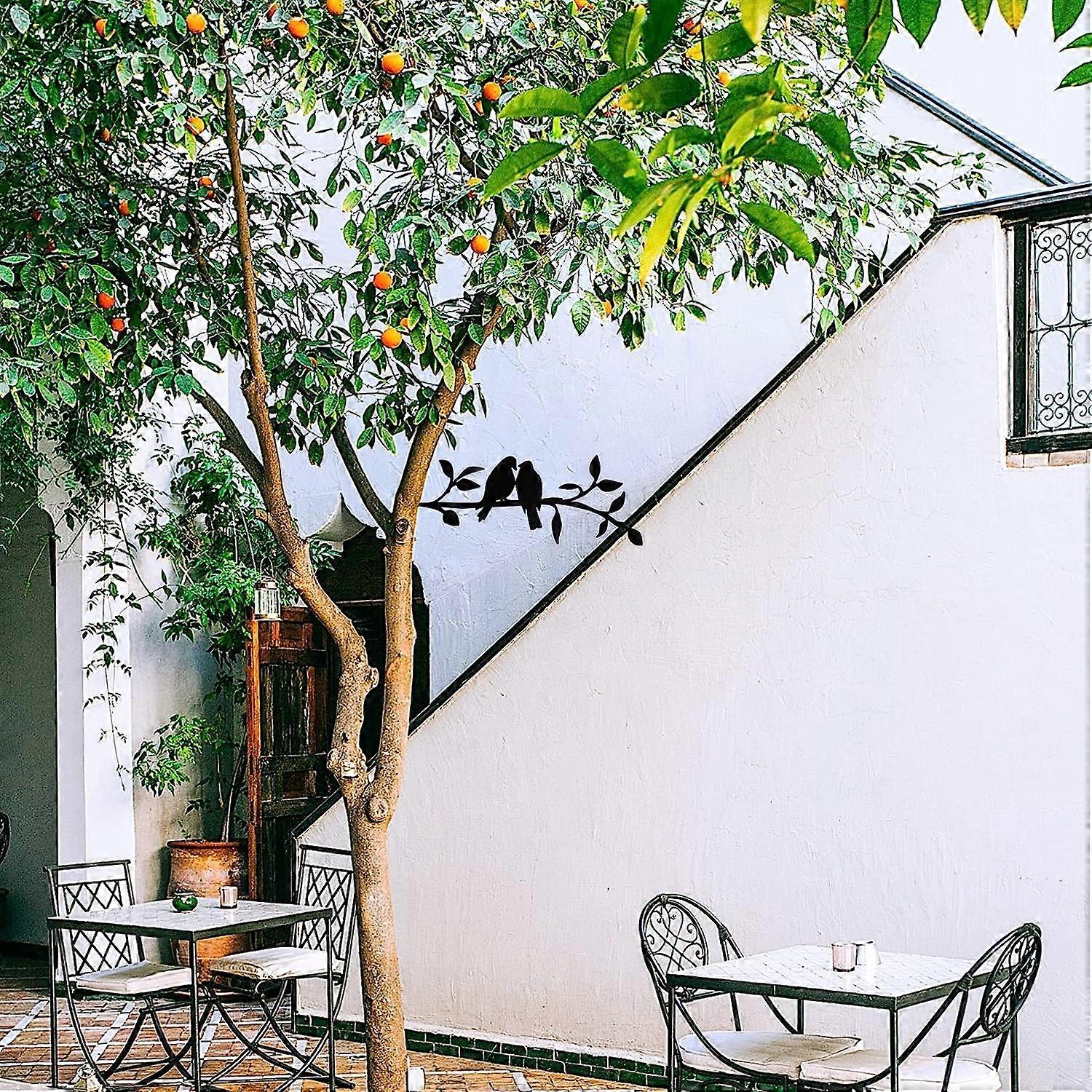 Birds on Branch Metal Art Wall Decor Iron Bird Metal Wall Sculpture ...