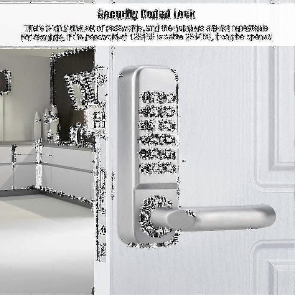 Waterproof Mechanical Code Lock, 111 Digit Code Combination Security Password Coded Lock Keyless ...