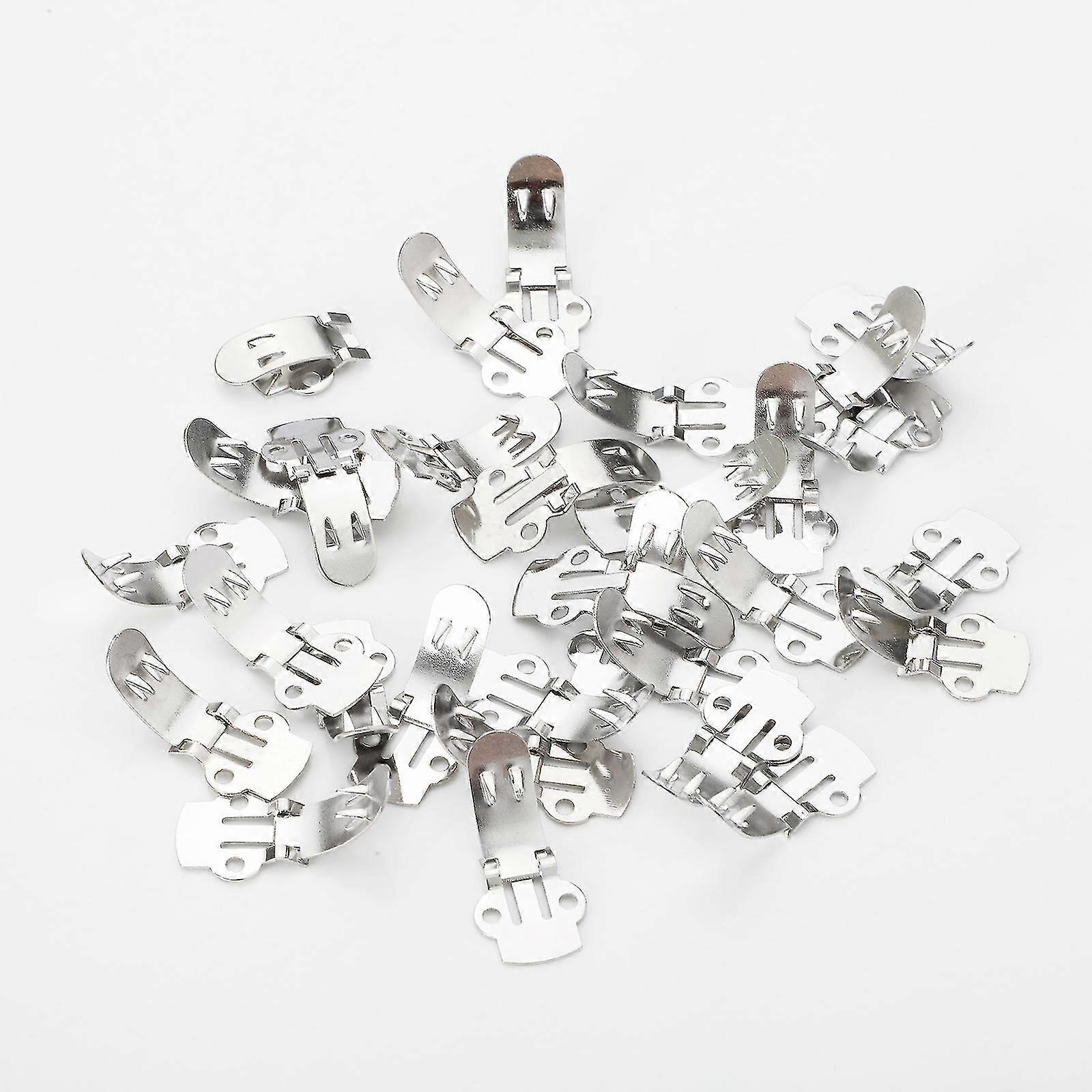 30pcs Shoes Clips Stainless Steel Flat Blank Shoe Clips Shoe Ornaments ...