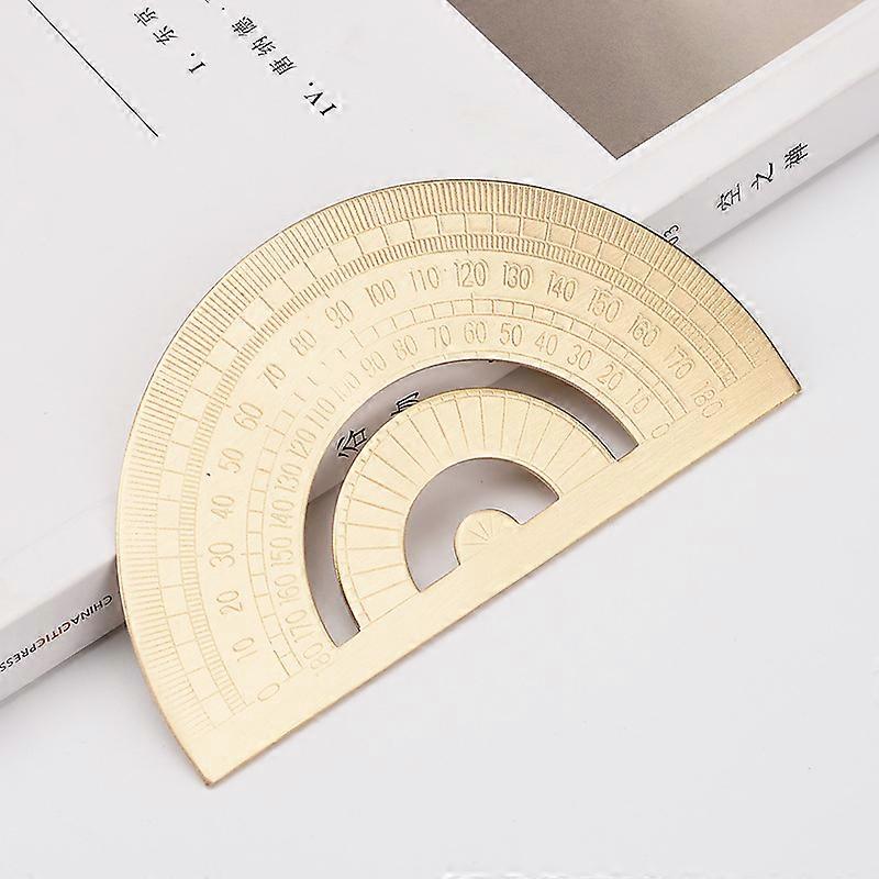 3 Pack Vintage Brass Straight Ruler, Triangle Ruler, Protractor ...