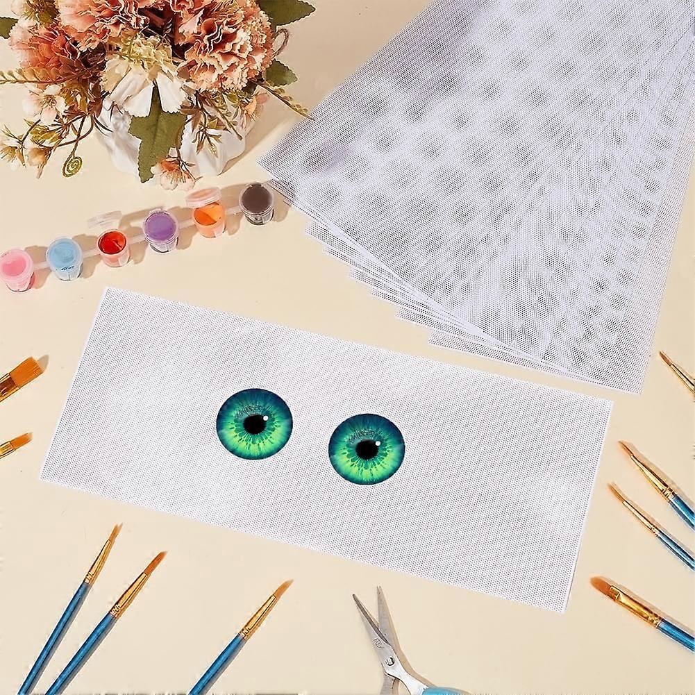 10Pcs Custom Fursuit Eye Mesh 11.8x4.9inch White PVC Printable Net 0 ...