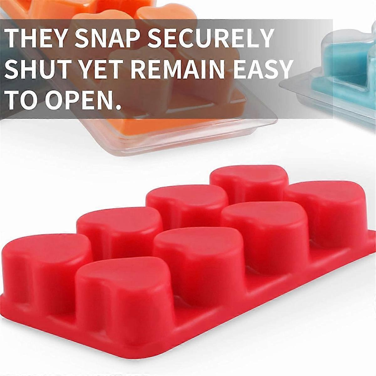 Wax Melt Containers-8 Cavity Clear Empty Plastic Wax Melt Molds-25 ...