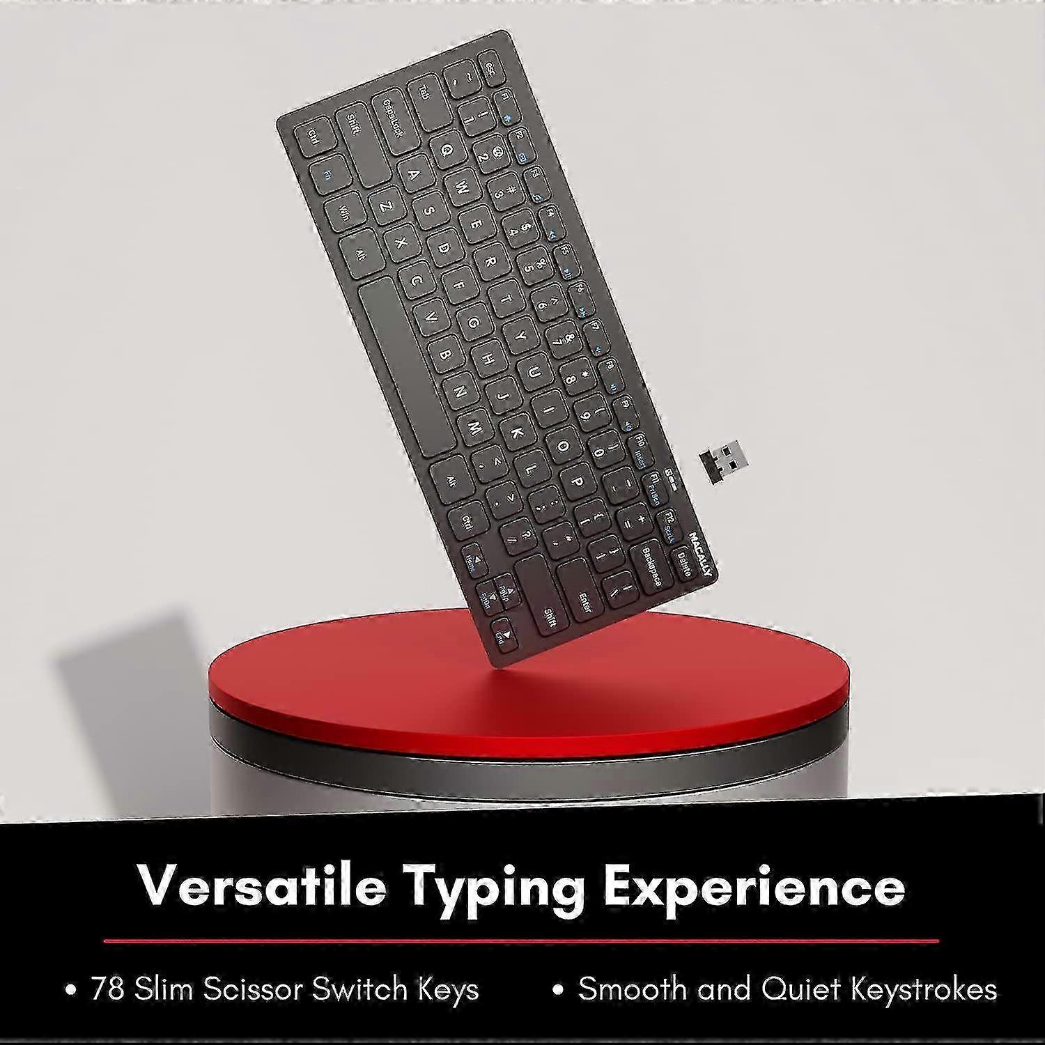 Small Wireless Keyboard-ergonomic Comfortable Computer Keyboard-compact ...