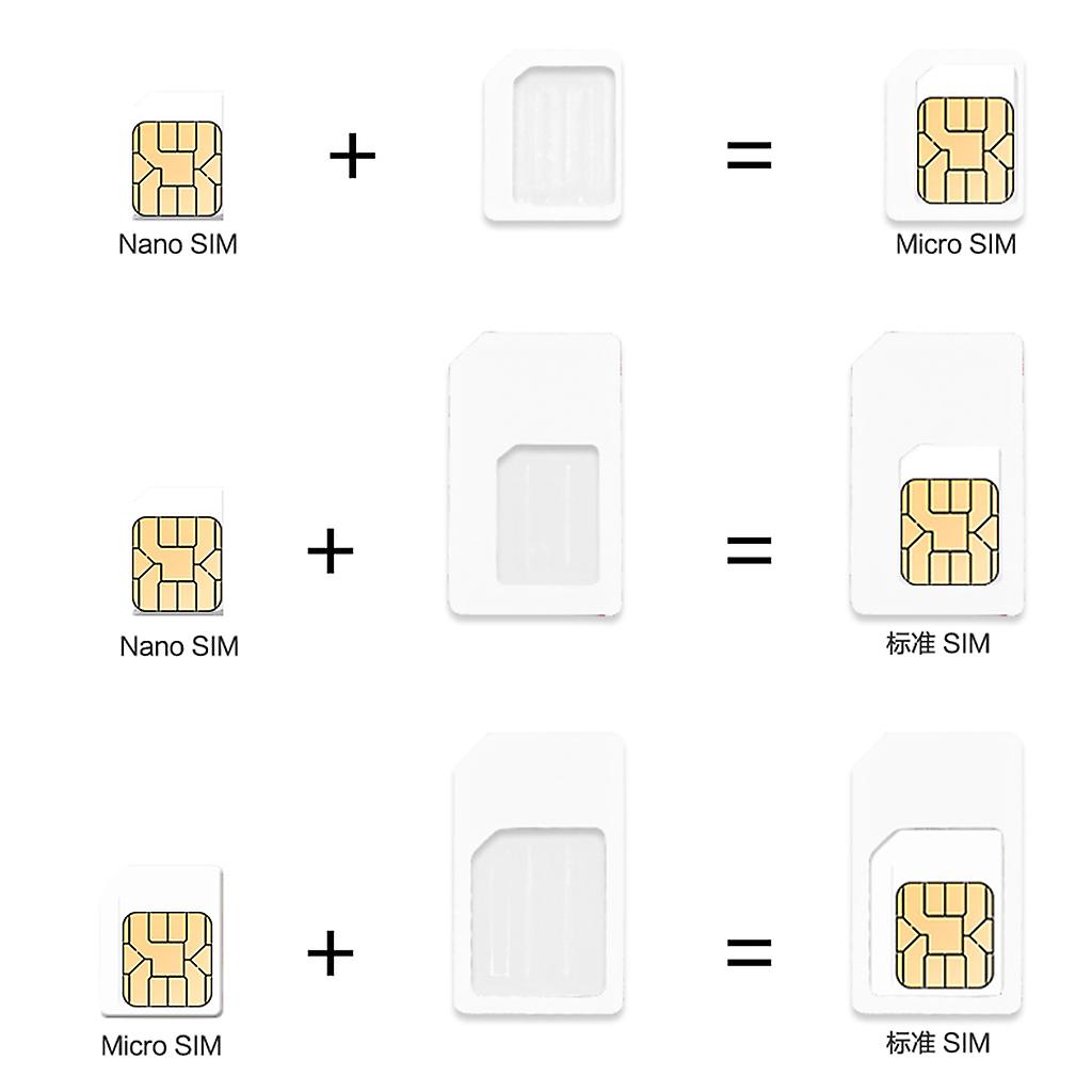 for Nano SIM Card Adapter 4 in 1 Converter Kit to Micro/Standard for ...