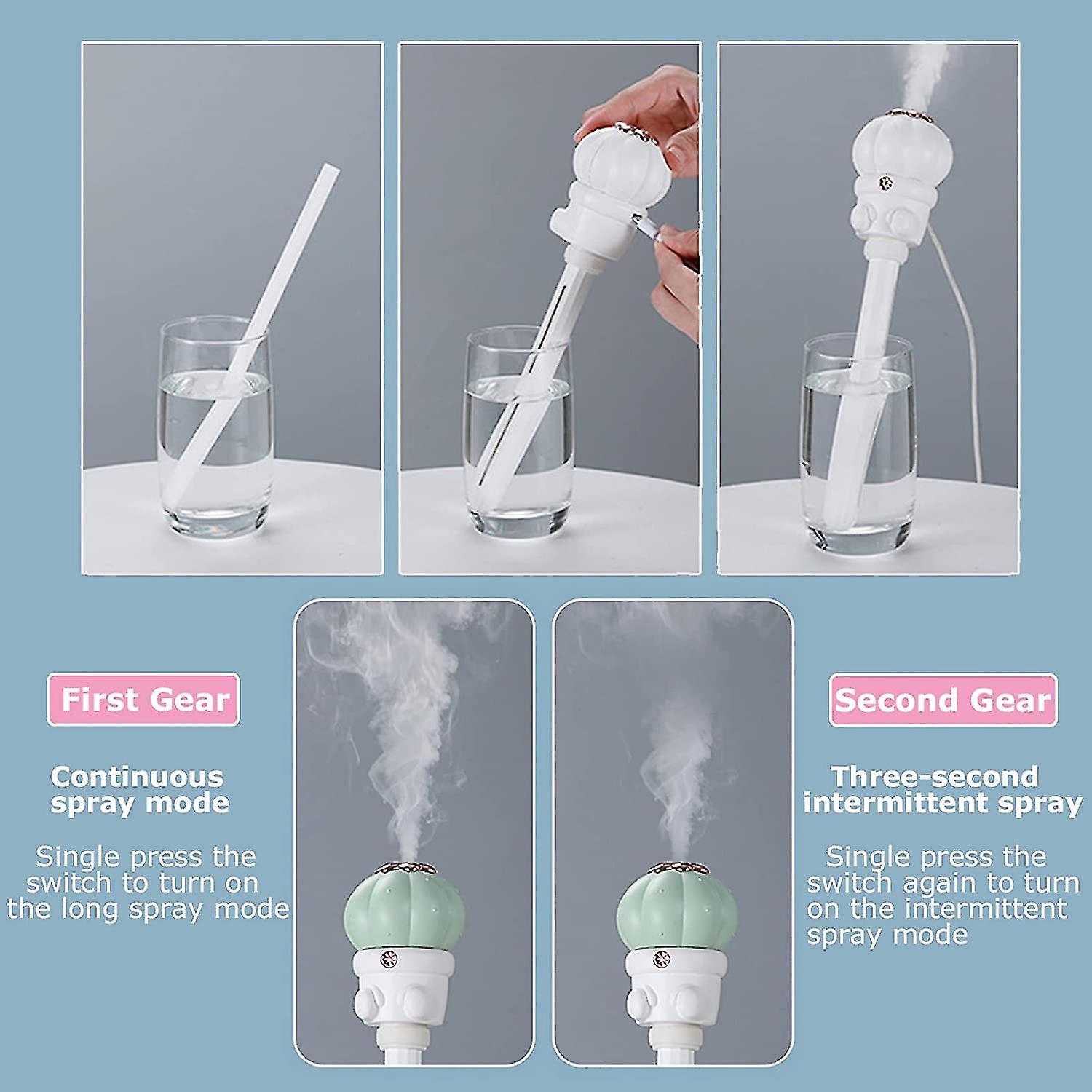 1pcs Portable Mini Dinosaur Humidifier Cartoon Ultrasonic Humidifier ...