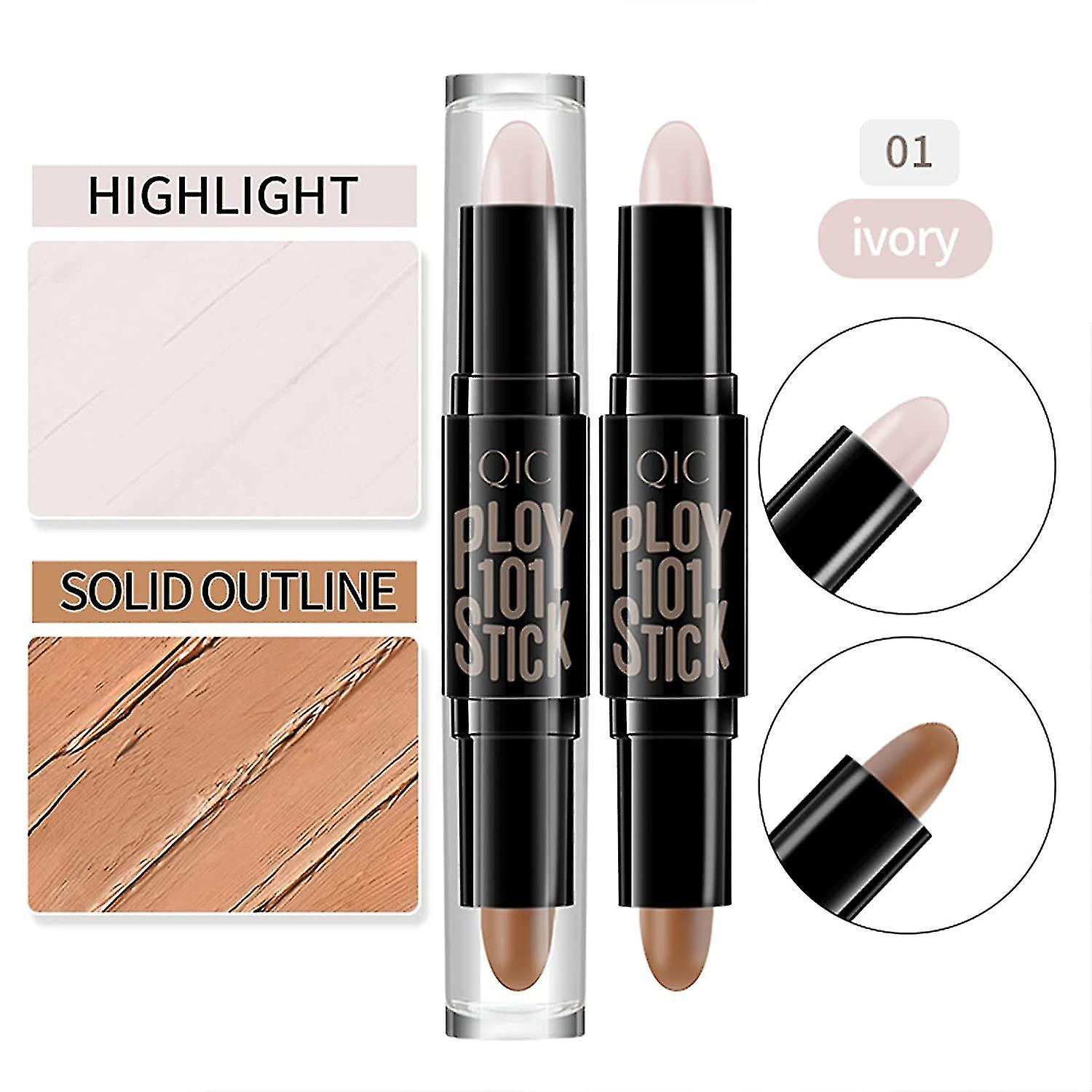 Highlight Contour Stick,2 In 1 Makeup Shading Pen, Body Face Brightens ...