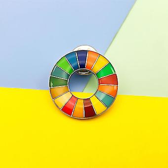 17-color United Nations Sustainable Development Goals Brooch Sdgs Pin ...