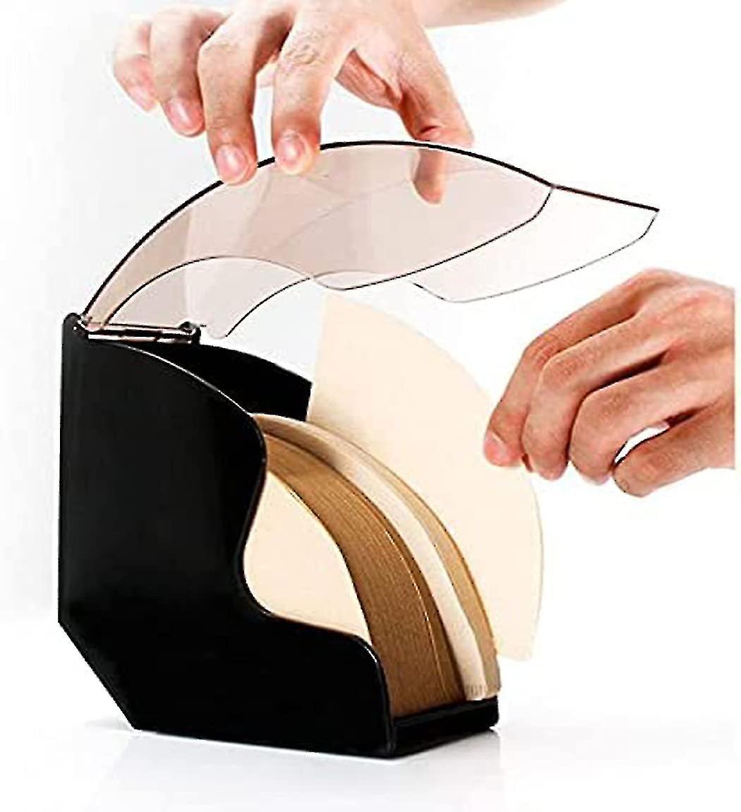 Coffee Filter Holder, Coffee Filter Box with Dustproof Cover, Filter ...