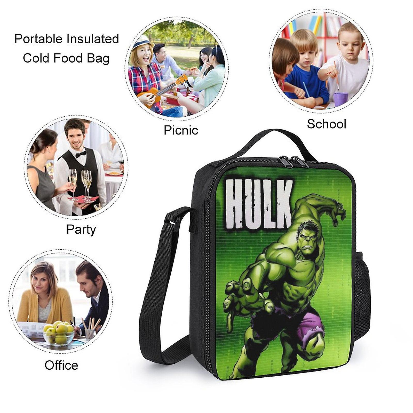 Green Hulk Backpack Set Cartoon Backpacks with Pencil Case & Lunch Bag ...