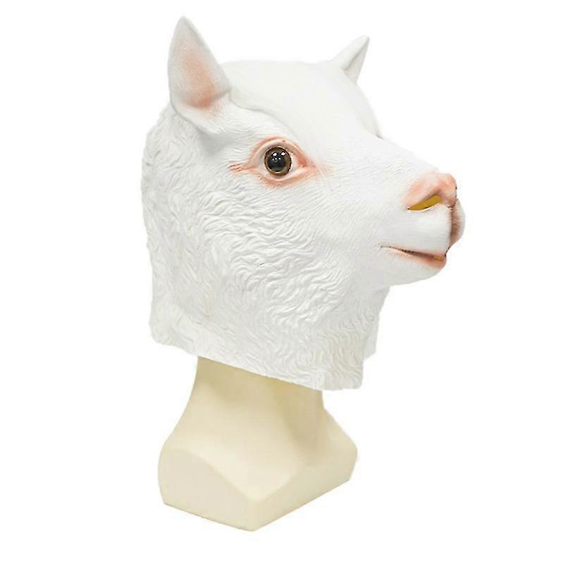 Sheep Halloween Deluxe Mask Head Mask Latex Animal Mask Novelty Costume ...