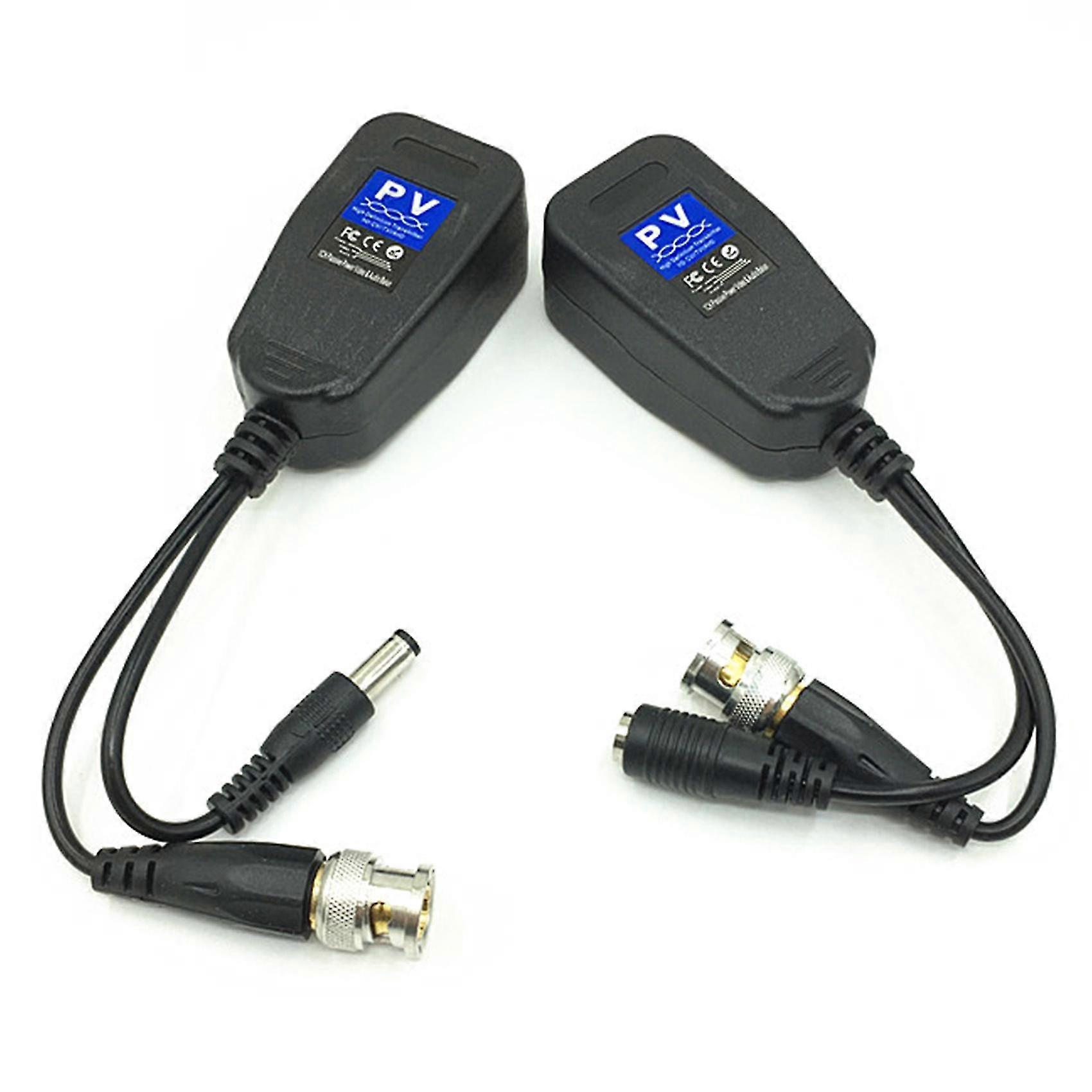 5 Pairs Cctv Coax Bnc Video Power Balun Transceiver To Cat5e 6 Rj45 ...
