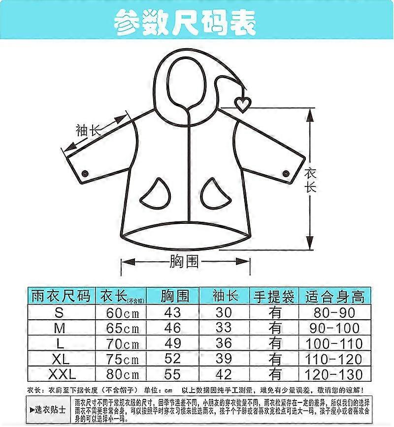 Tecknad Barnens Regnrock Pojkar Och Flickors Dagis Barnens Skolväska ...