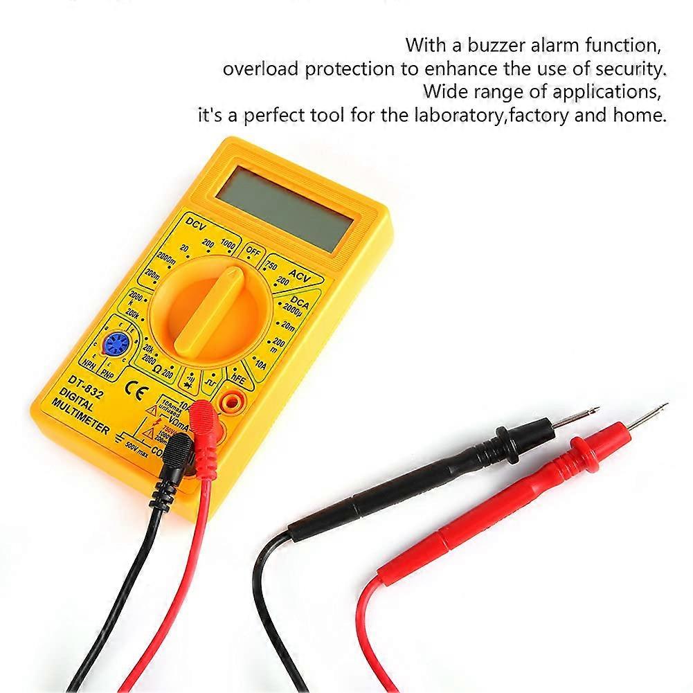 DT-832 Digital Multimeter, with Buzzer Square Output Voltage Ampere Ohm ...