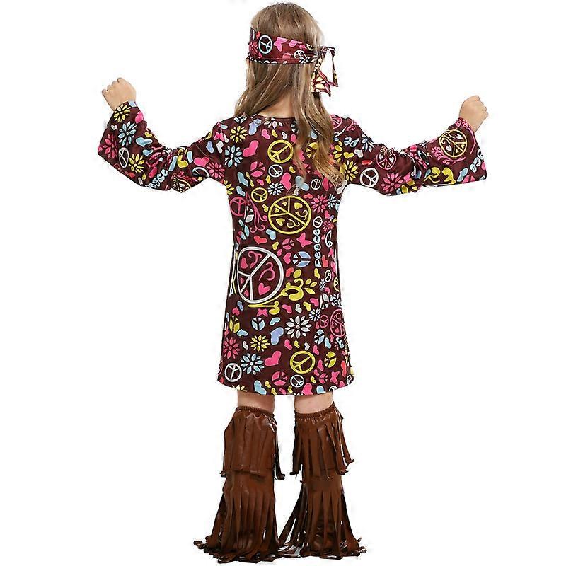 Peace and Love Hippie Costume for Girls Kids Child 70s Costumes ...