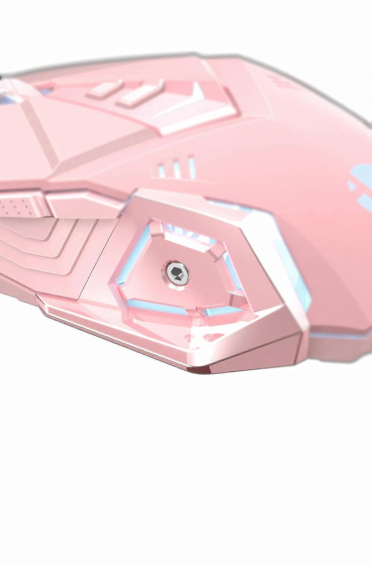 Pink Gaming Mouse.optical Wired Usb Mouse.rgb Backlight.4 Levels ...