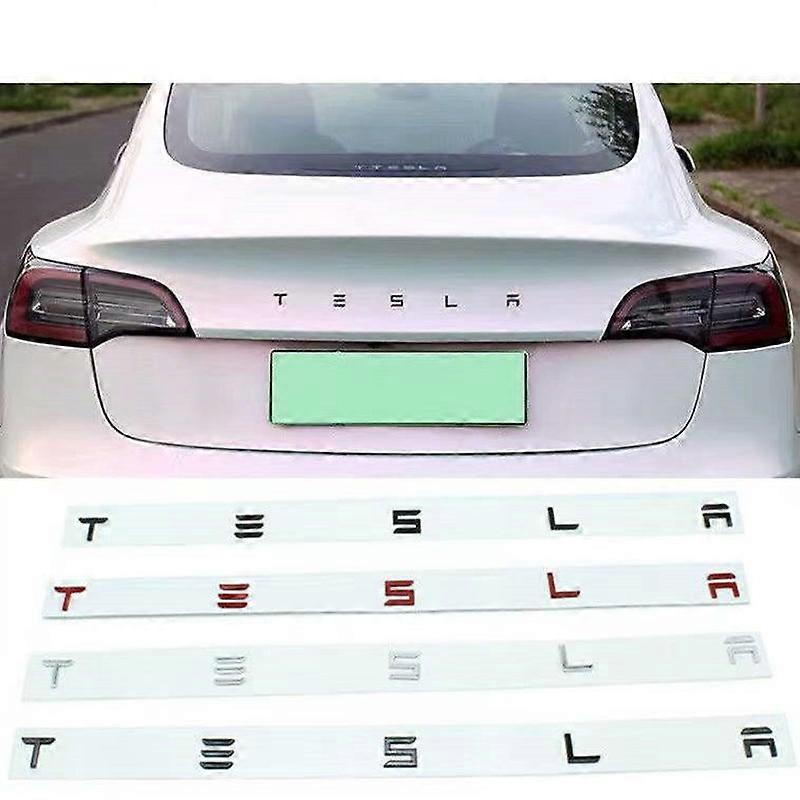 3D ABS Tesla Letters Logo Achter Achterklep Kofferbak Embleem Badge ...
