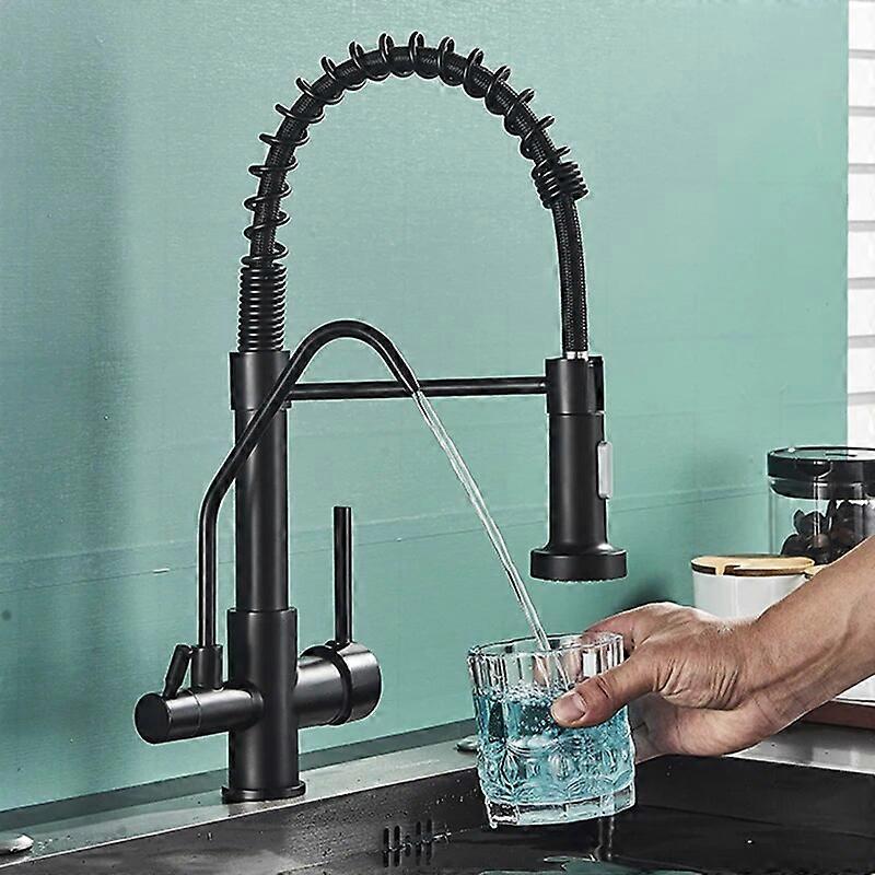 Kitchen Pure Water Filter Faucet Dual Handle Hot and Cold Drinking ...