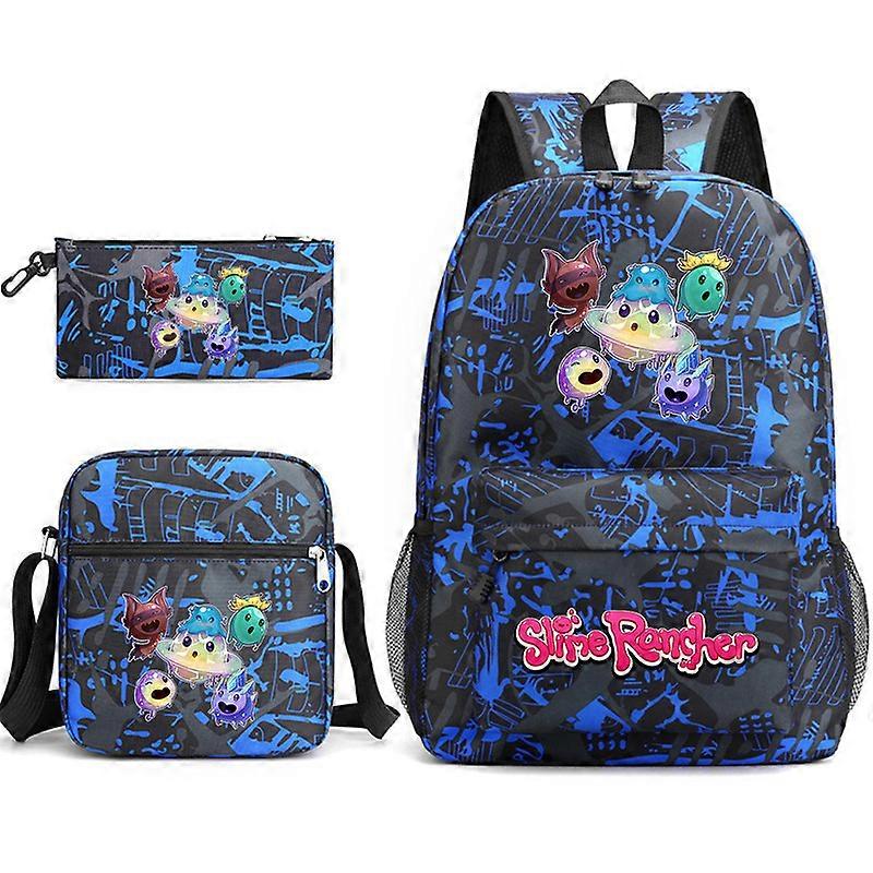 Slime Rancher Three Piece School Bag Casual Backpack for Male and ...