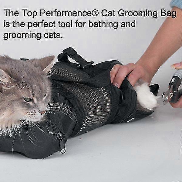Heavy Duty Mesh Cat Grooming Bath Restraint Bag For Claw Nail Trimming ...