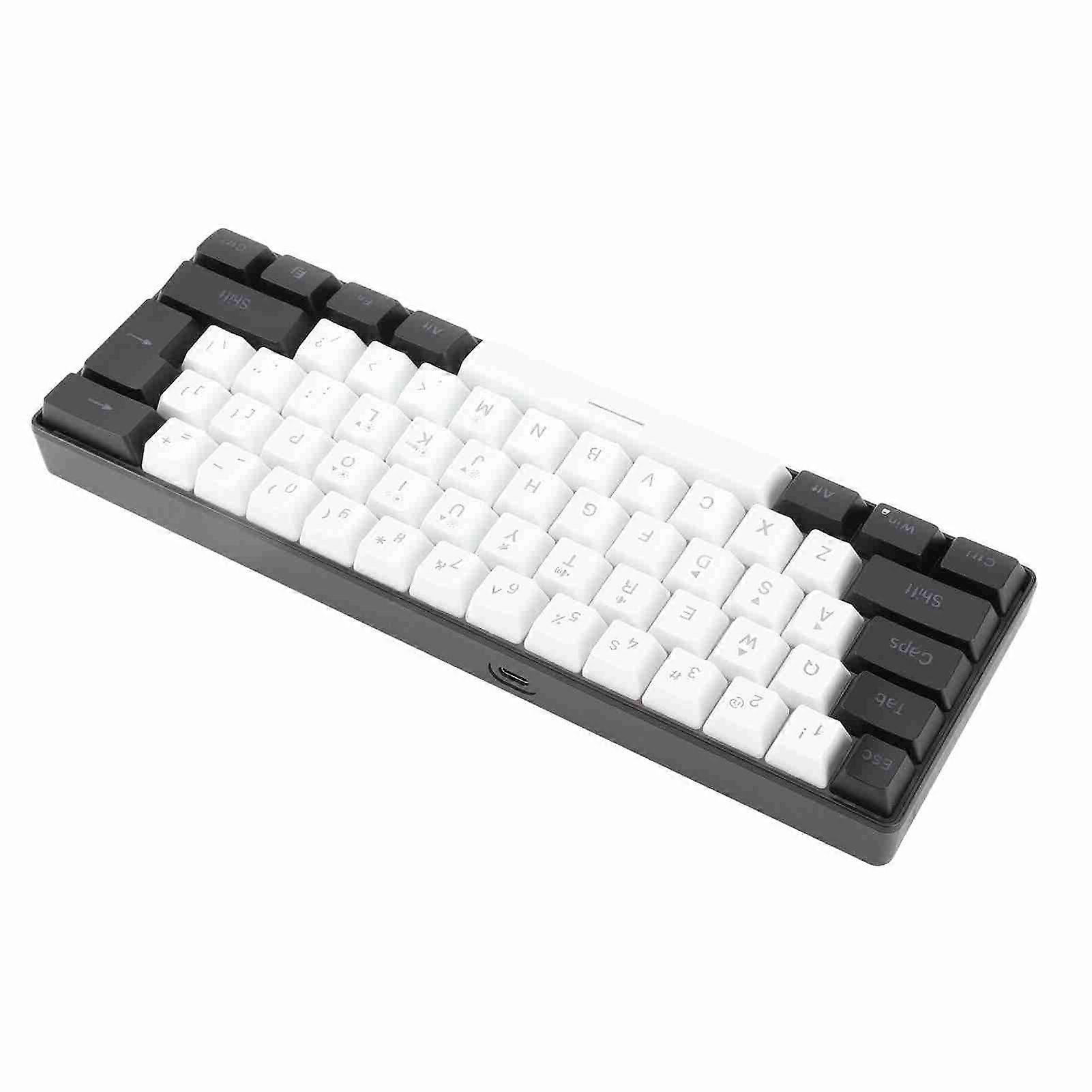 G61 Mini RGB Keyboard LED Backlight 61 Keys Ergonomic Mechanical ...