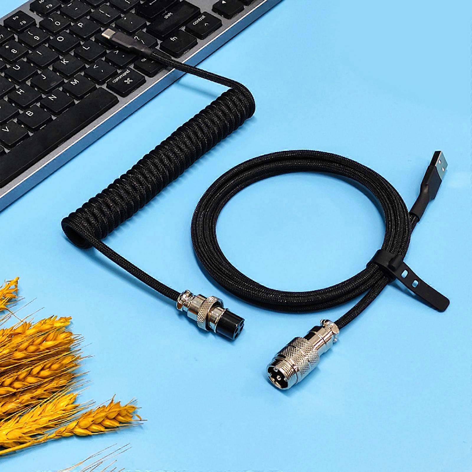 Durability Coiled USB C Cable for Mechanical Keyboards Cable for Gamers ...
